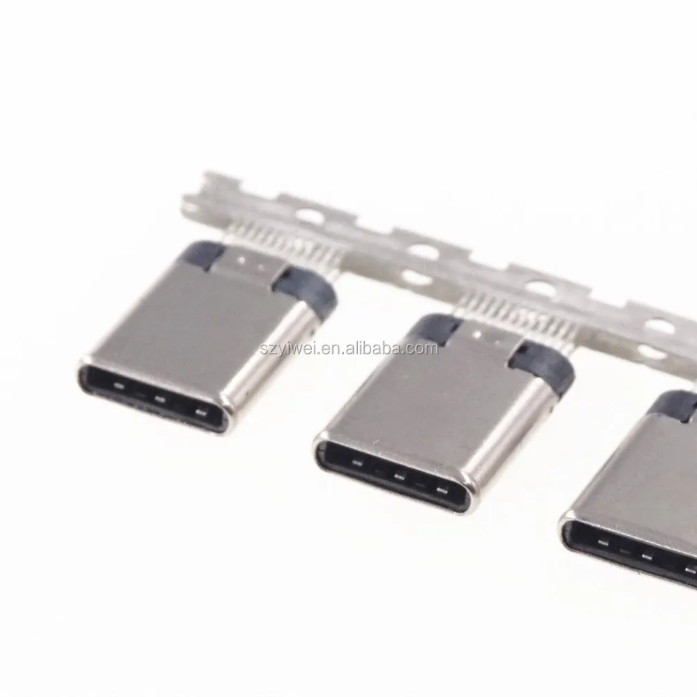 USB 3.1 Type-C Connector - 24 Pin Male Receptacle Straddle Mount