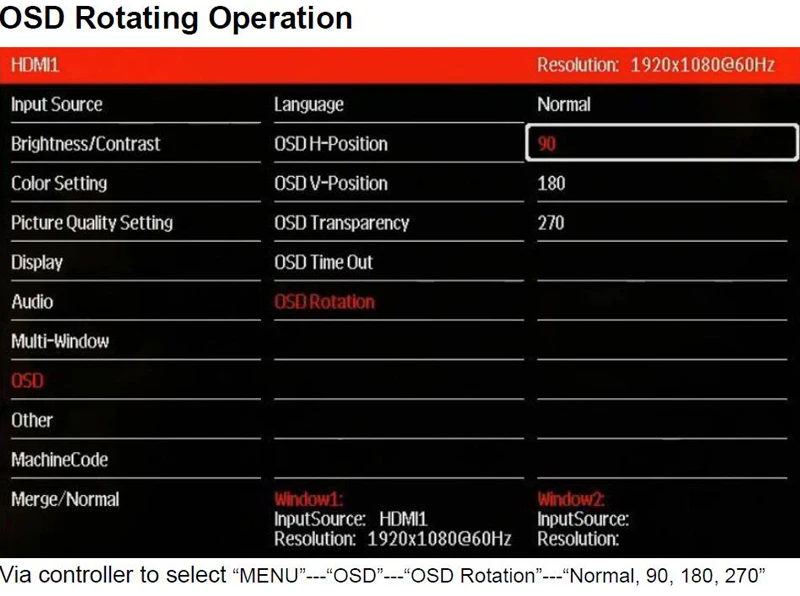 Vertical Tv Video Rotating Box Processor With Hdmi Dp Dvi Vga Input For ...