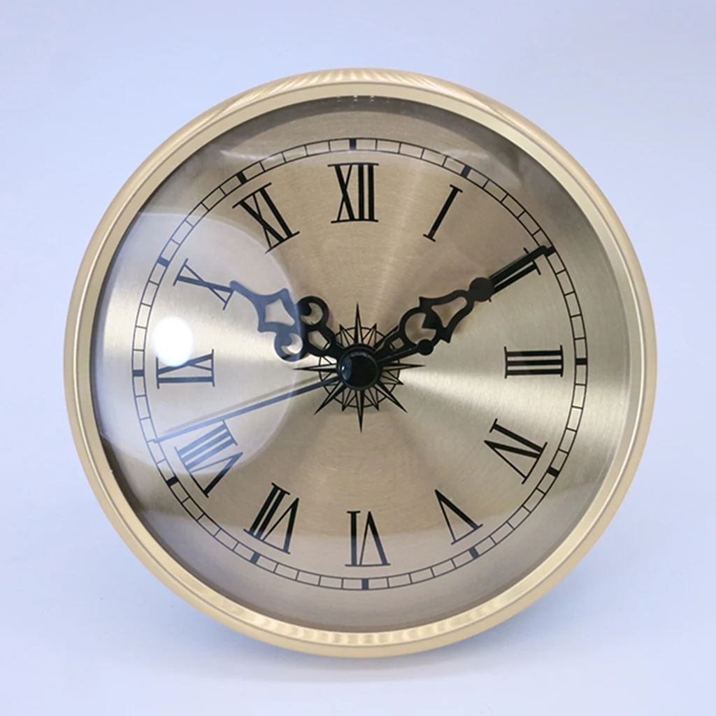 70mm Clock Inserts - Quartz Movement, Roman or Arabic Dial, Gold/Silver ...