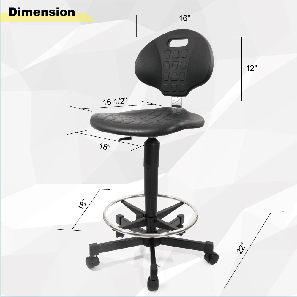 Industrial Workshop ESD Ergonomic Chair With Backrest Laboratory ...