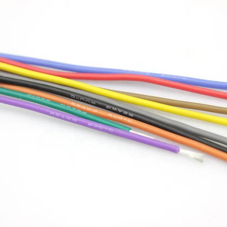 Flexible Silicon Rubber Electrical Wire 22awg Od 1.7mm High Temperature ...