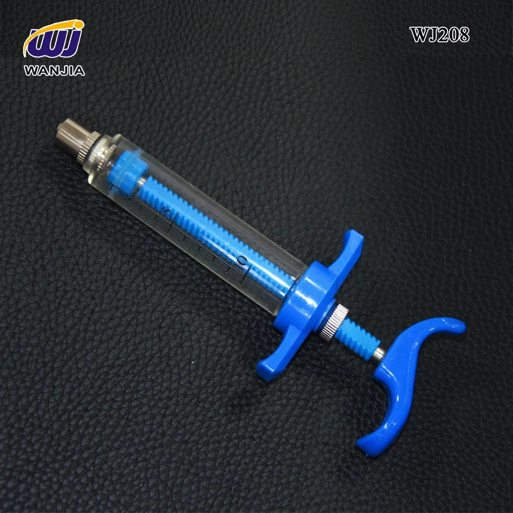 10ml 20ml Plastic Steel Syringe with Nylon Plunger - Blue
