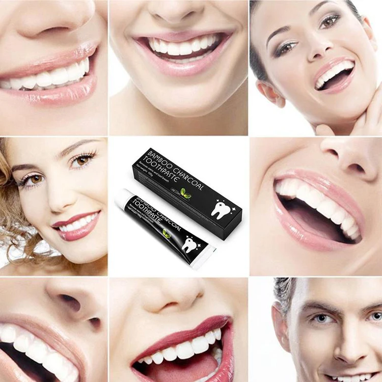 Private Label 105g Natural Black Bamboo Charcoal Toothpaste Organic ...