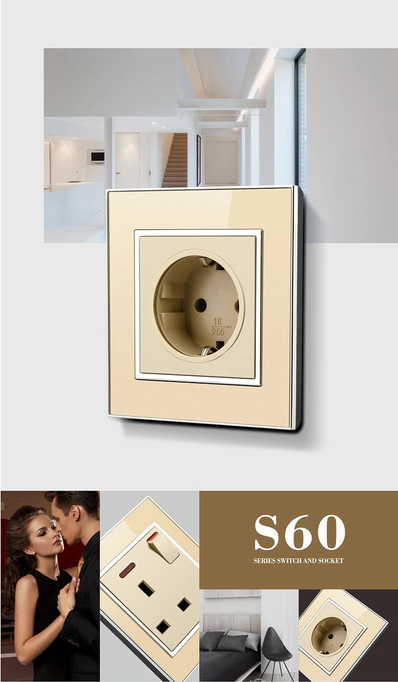 AULMO 2 GANG SWITCH & MULTI-FUNCTION SOCKET - Safe & Versatile