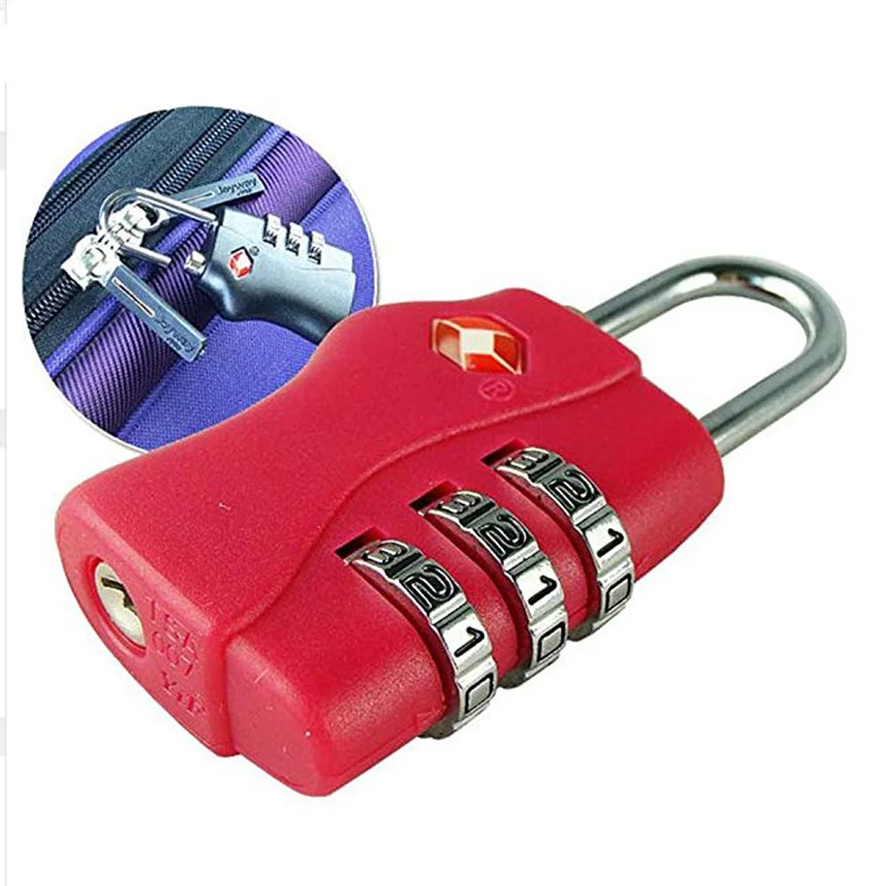 Tsa-338 Security 3 Digit Combination Tsa Padlock Travel Luggage Lock ...