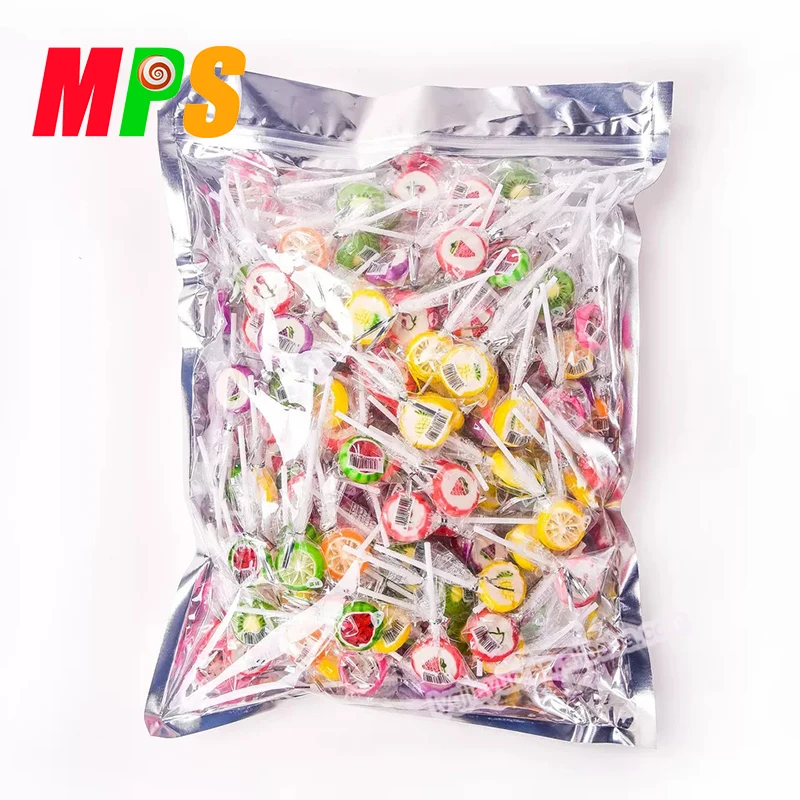 Multi-colored Fruit Flavored Pin Pop Lollipop Candy