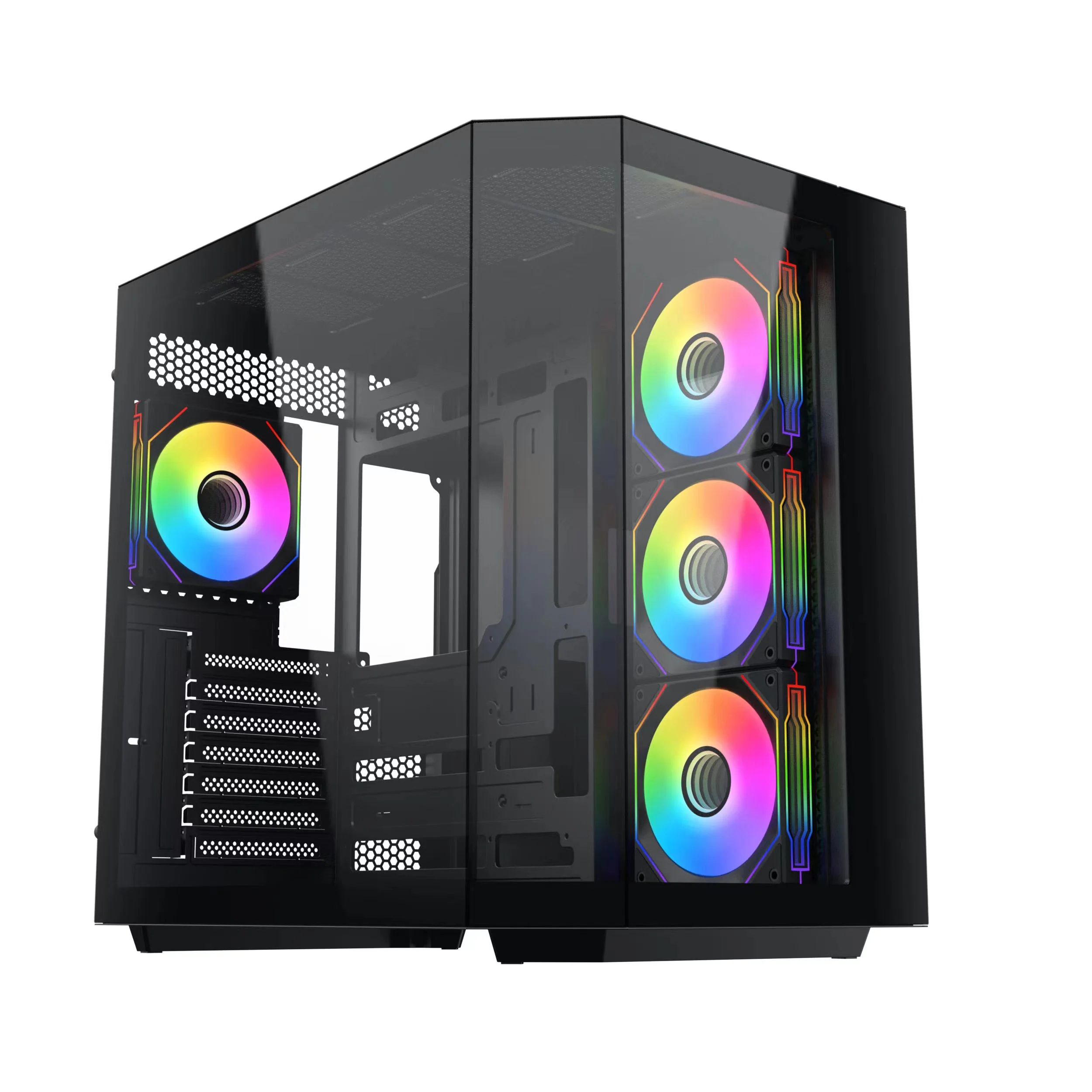 Tecnomall Customize Logo & Package PC Case Dual Sides Tempered Glass ...
