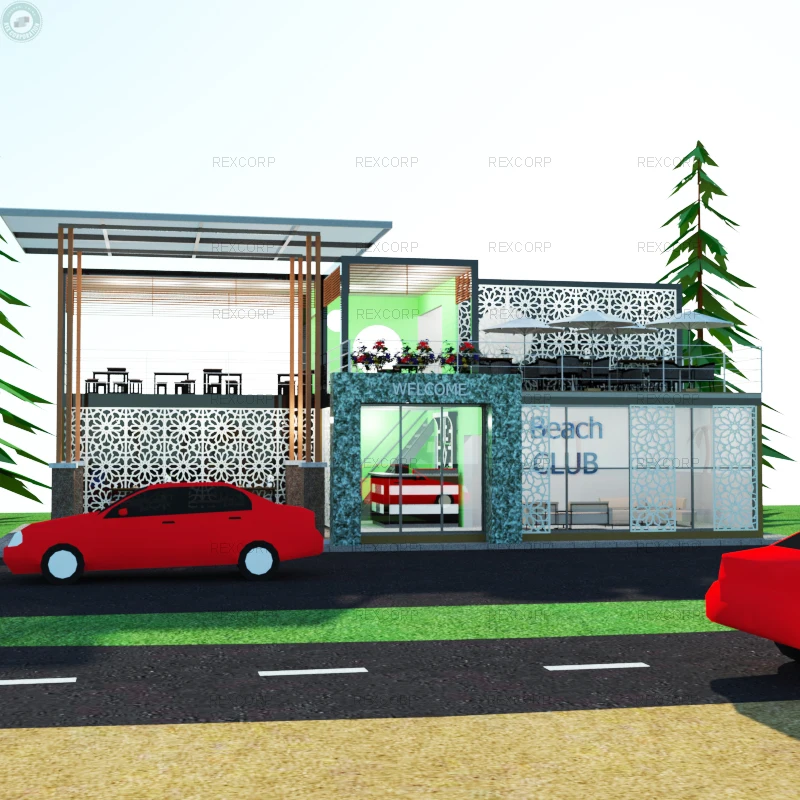 Luxury Flatpack Container Beach Club in Bahrain