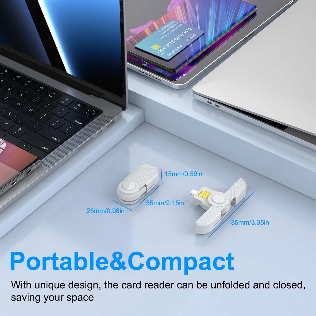 Foldable Acs Pc-linked Usb Contact Atm Emv Iso 7816 Chip Kpi Ic Id Dni ...