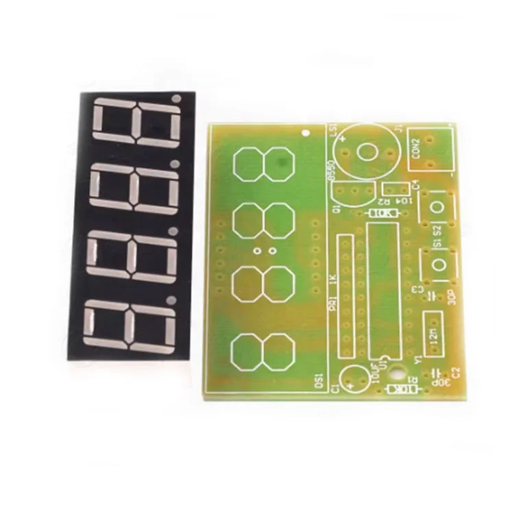 4 bit digital electronic clock microcontroller digital clock DIY ...