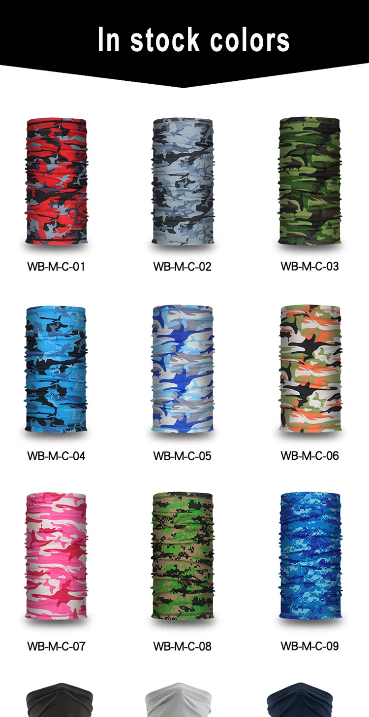 Customized Buffs 25*50cm Headwear Cooling Multifunctional Seamless ...