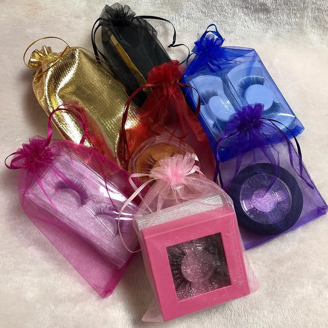 Custom Cosmetic Eye Lash Bag Colorful Lash Packaging Bag For Mink ...
