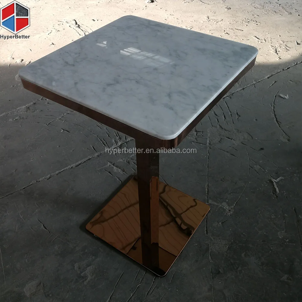 Affordable Square Bistro Marble Table - Perfect for Any Space