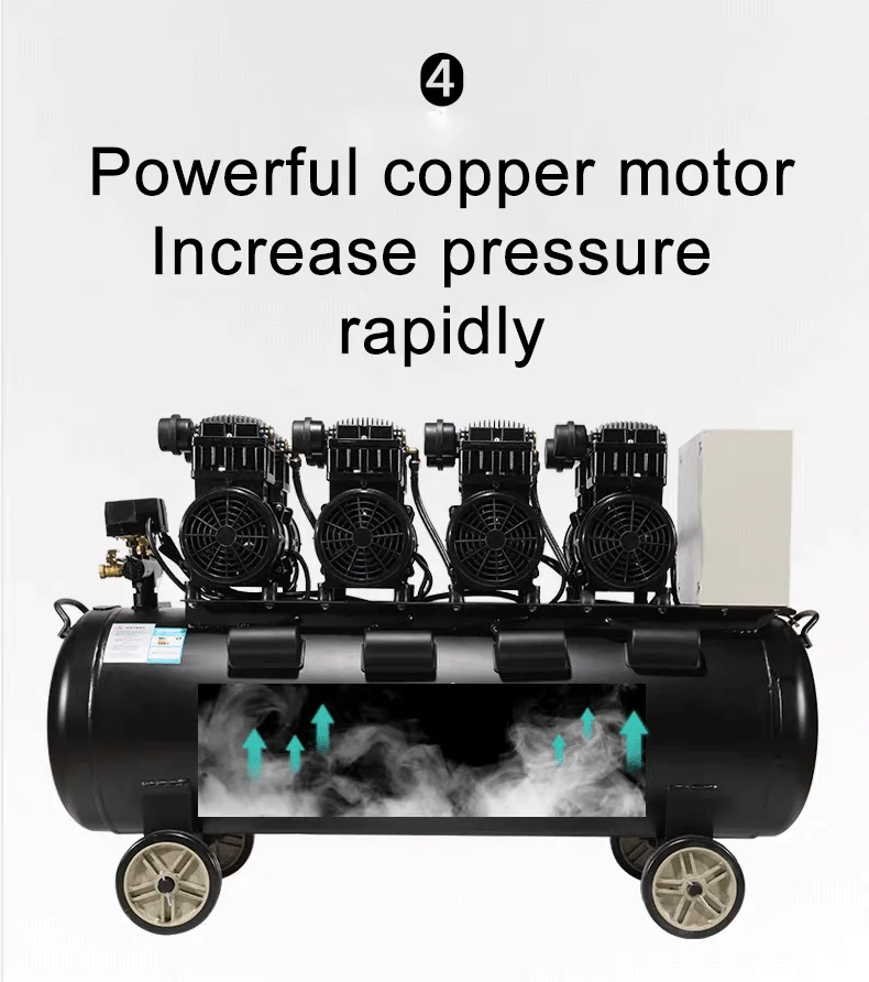 2 Hp Oilless Perslucht Machine Zeefdruk Luchtcompressoren Compressor ...