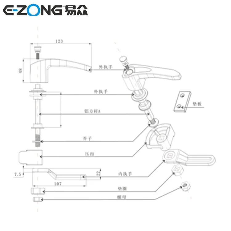 Secure AHU Access with EZONG Handle Lock - Nylon & Iron