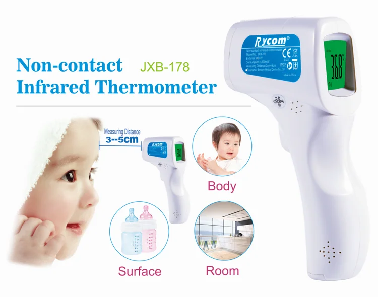 China LCD Screen Three Colors Backlight Thermometer Gun Non Contact ...
