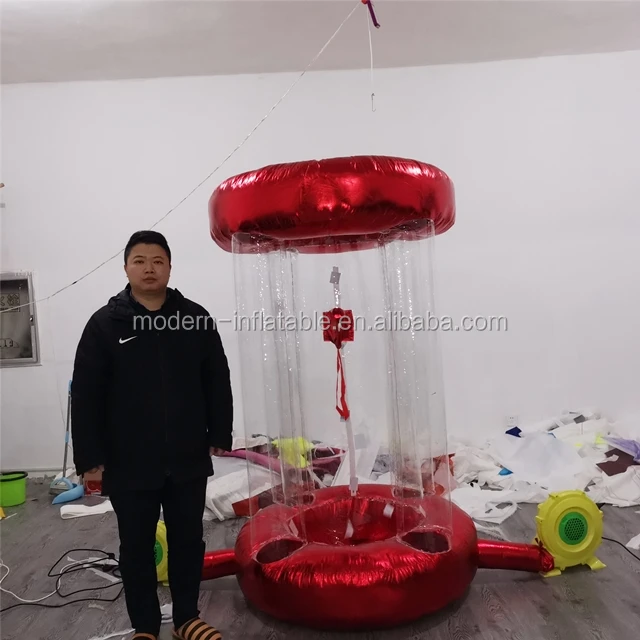 Inflatable Cube Cash Money Catching Grab Machine Booth for Sale