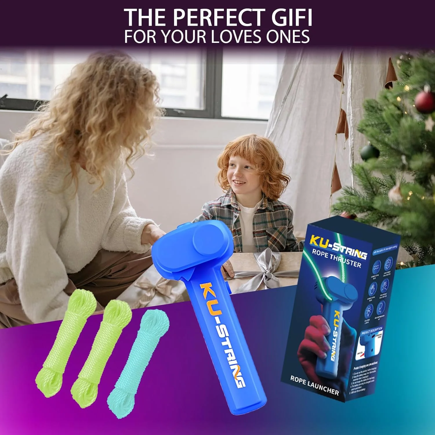 Hot Sale Zip String Lasso Toy LED Rope Flying String Loop Fidget Toy ...