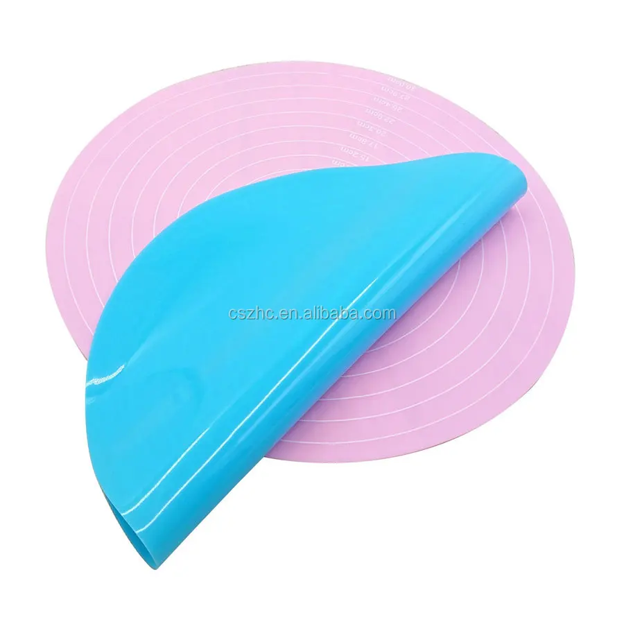 Custom Printed Kitchen Silicon Cooking Baking Mat,30cm Round Dough ...