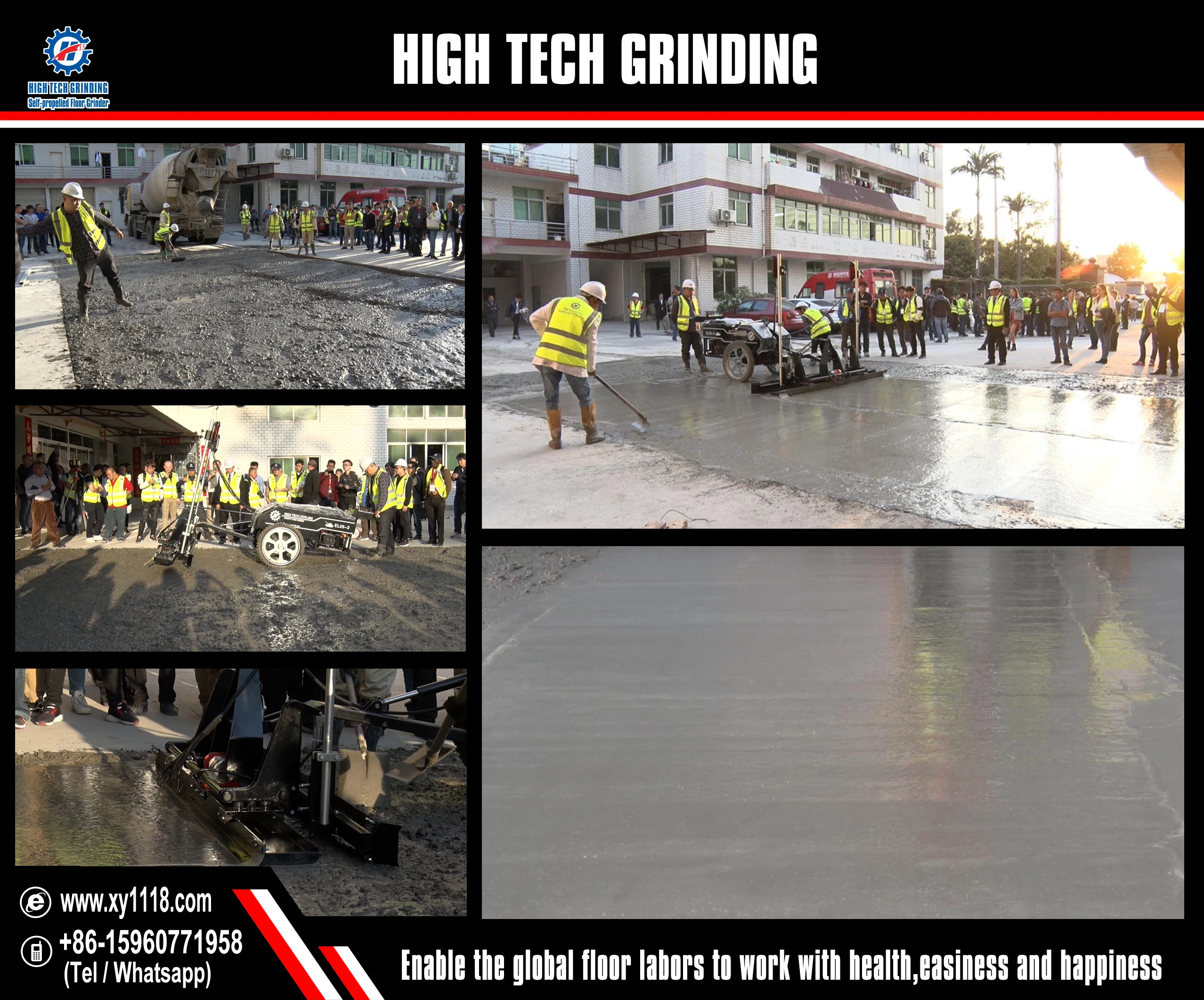 Puncture-proof Tyre Floor Leveling Concrete Laser Screed Machine