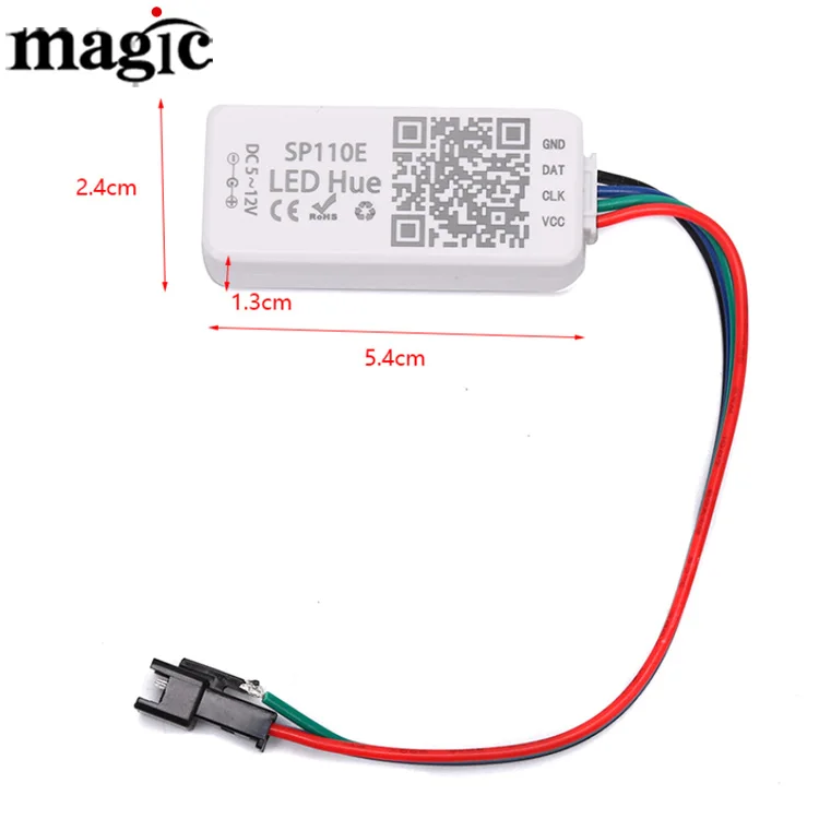 Sp110e Bluetooth Ws2811 Sk6812 Led Rgb Rgbw Strip Light Pixel Led Controller Buy Pixel Led 