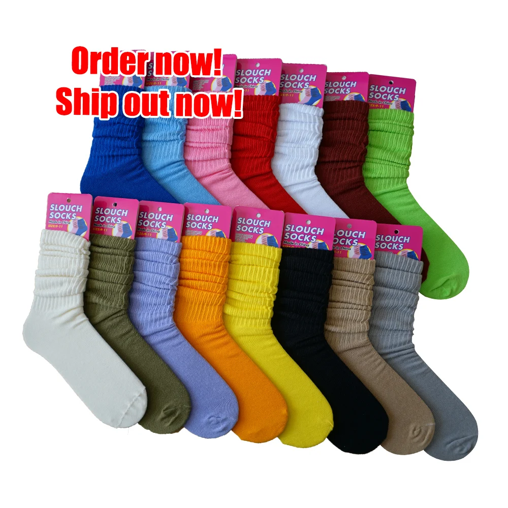 Long Slouch Sox For Women Thick Winter Terry Sole Fluorescent Color ...