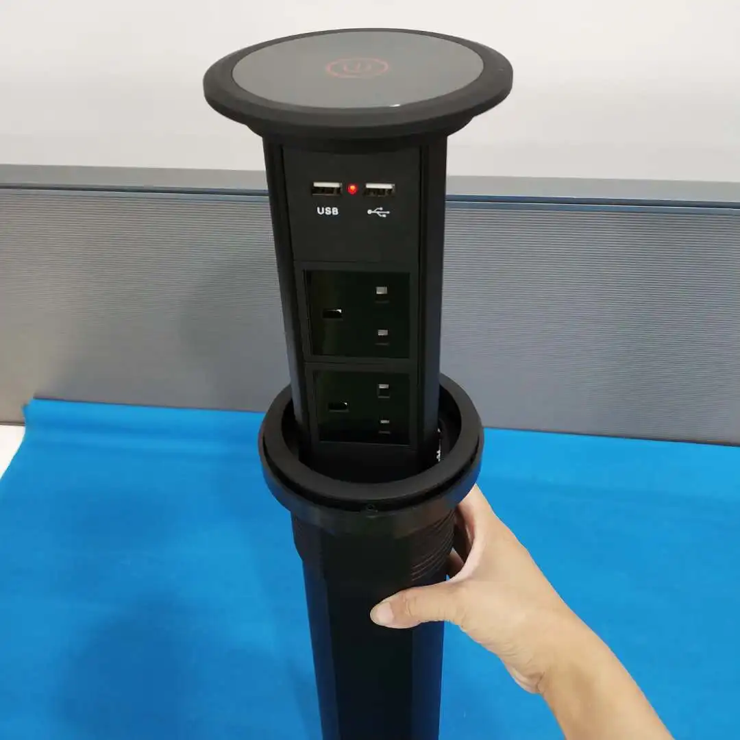 Fully Motorized Kitchen Pop-up Socket With 2 Uk Power Outlet 2 Usb ...