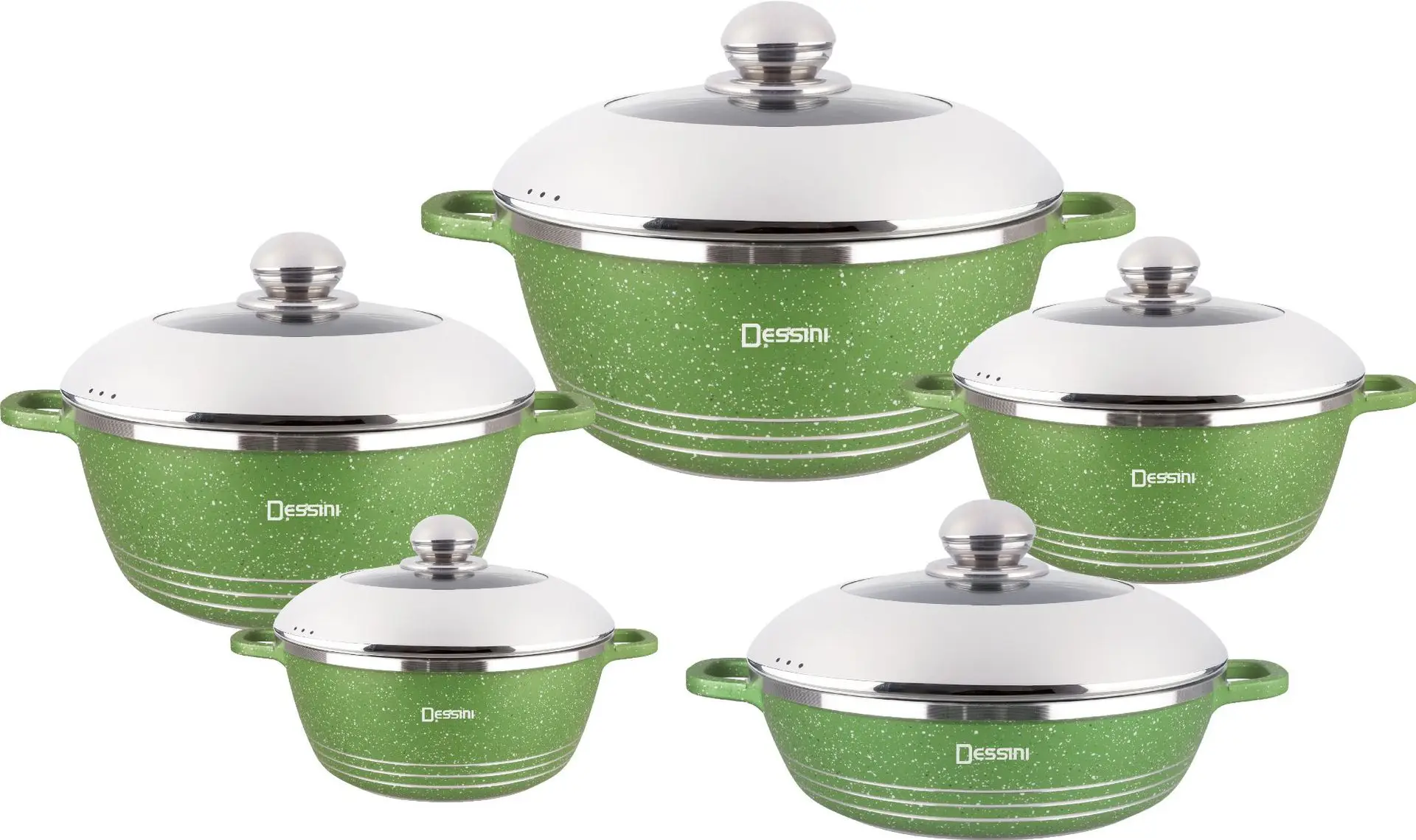 DSN 10-Piece Korean Design Marble Aluminum Cookware Set