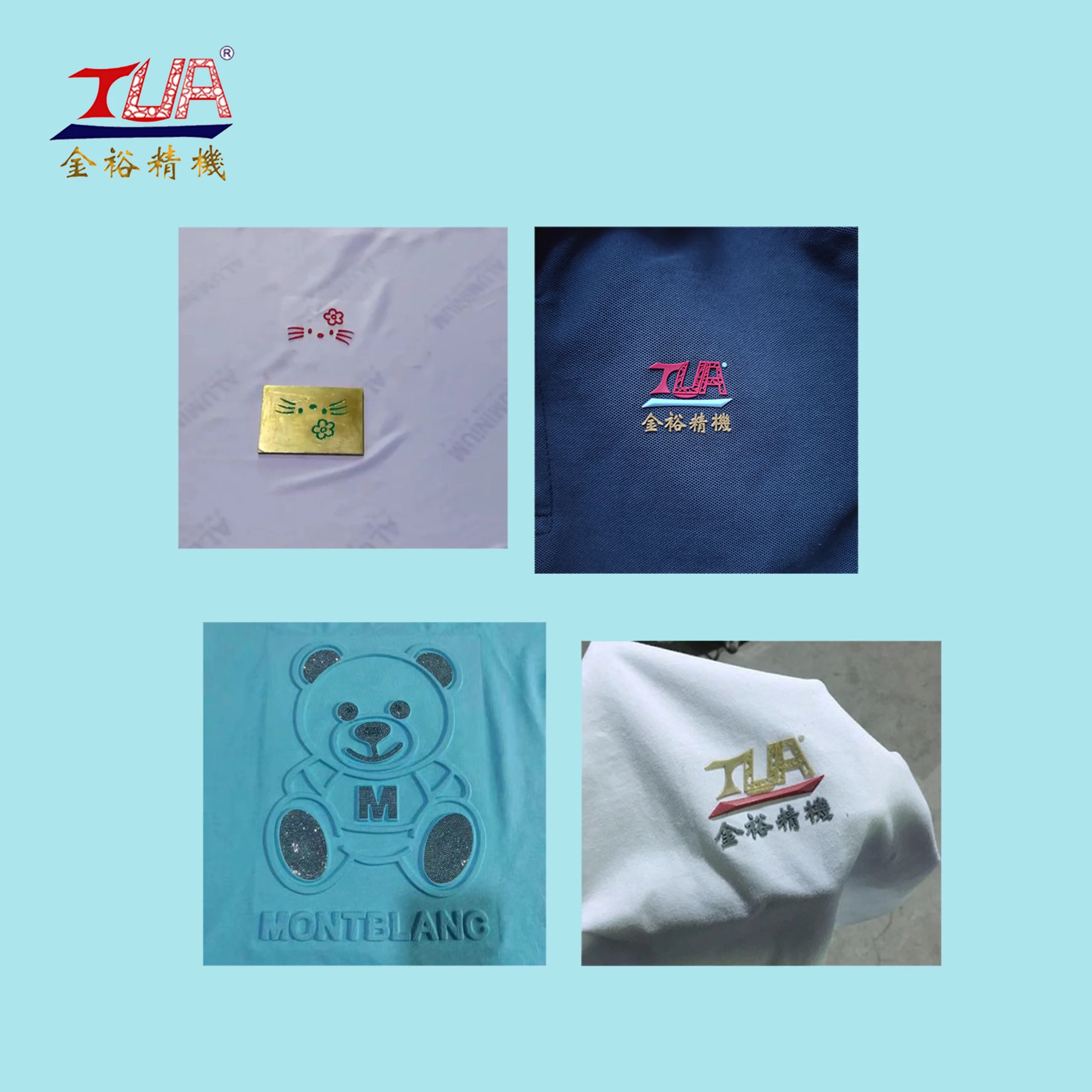 Automatic 3D Logo Embossing Heat Press Machine T-shirt Clothing Fabric ...