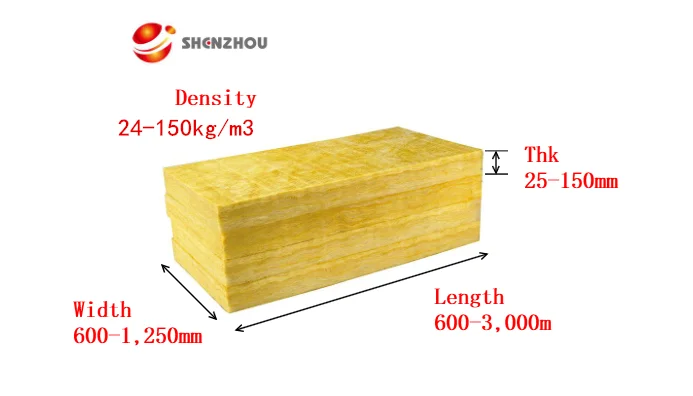 48kg M3 Density Thermal Insulation Glass Wool Fiberglass