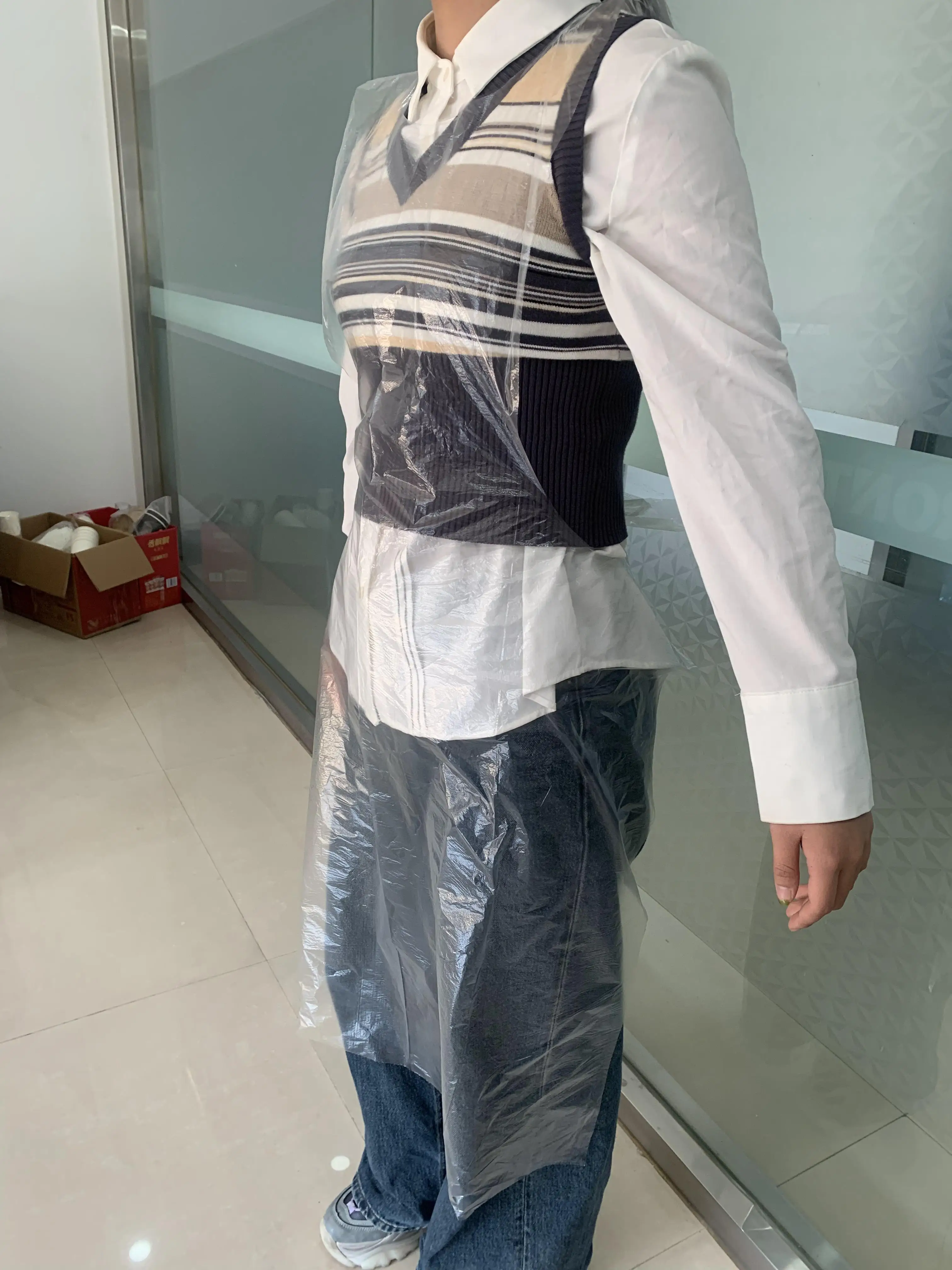 Automatic Disposable Plastic Apron Rolling Machine Kitchen Waterproof ...