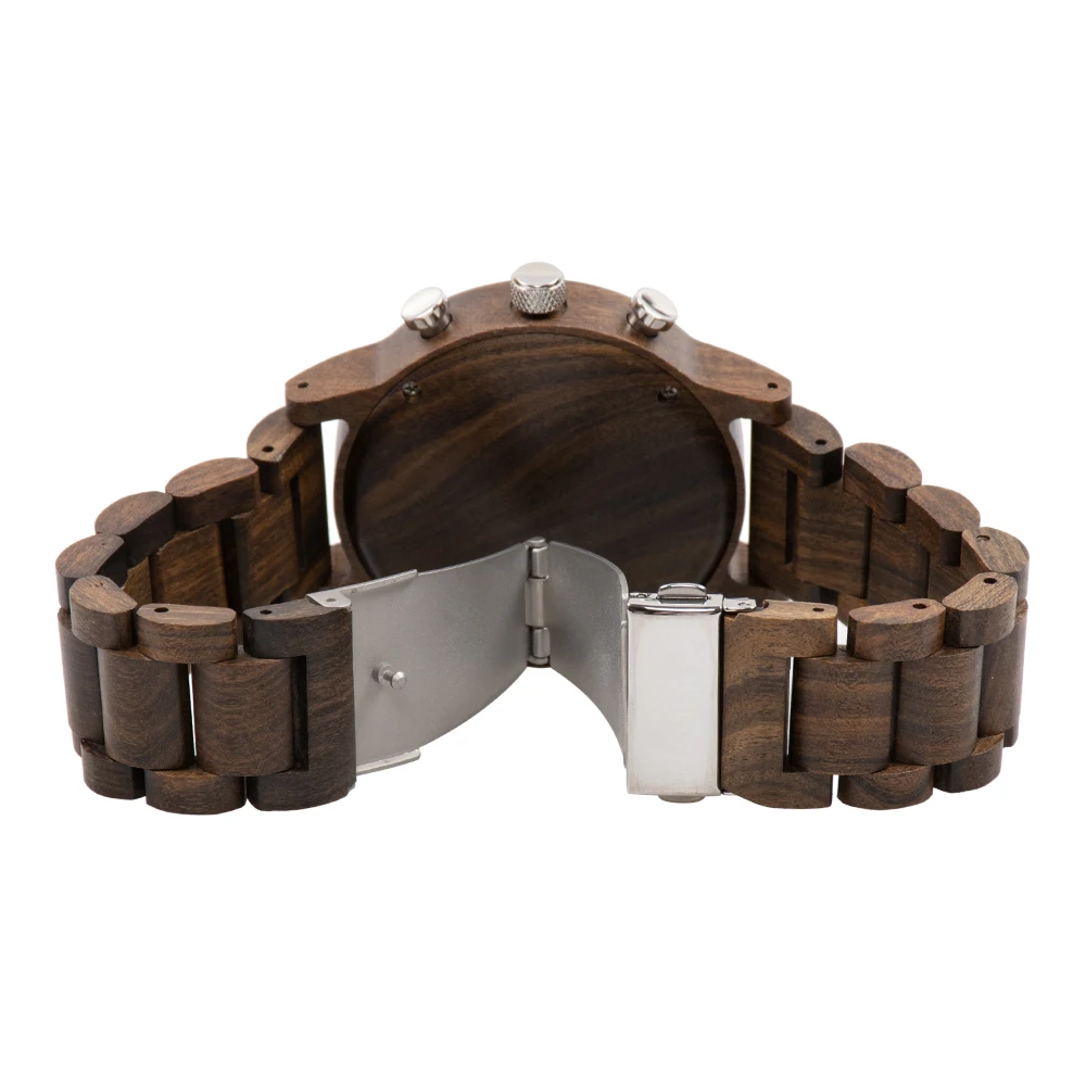 Custom Luxury VD57 Chronograph Movement Wood Bezel Watch