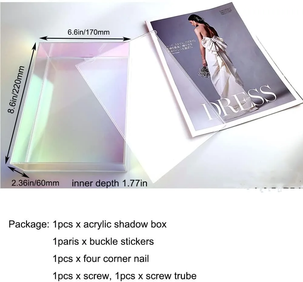 Custom Acrylic Shadow Box Transparent Shadow Box Frame DIY Dried ...