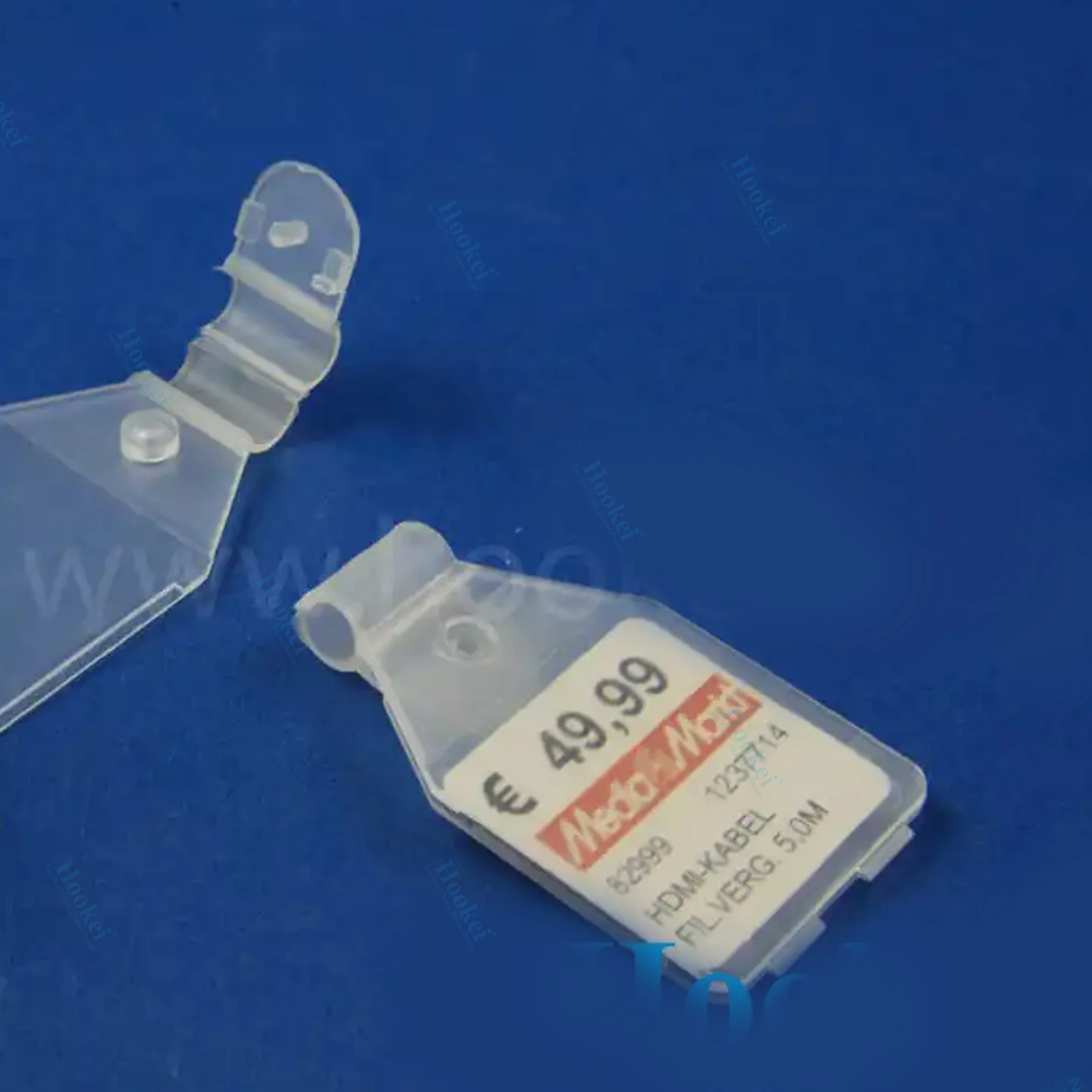 Plastic Price Tag Locking Swing Pegboard Hook Tag for Placing on Hook