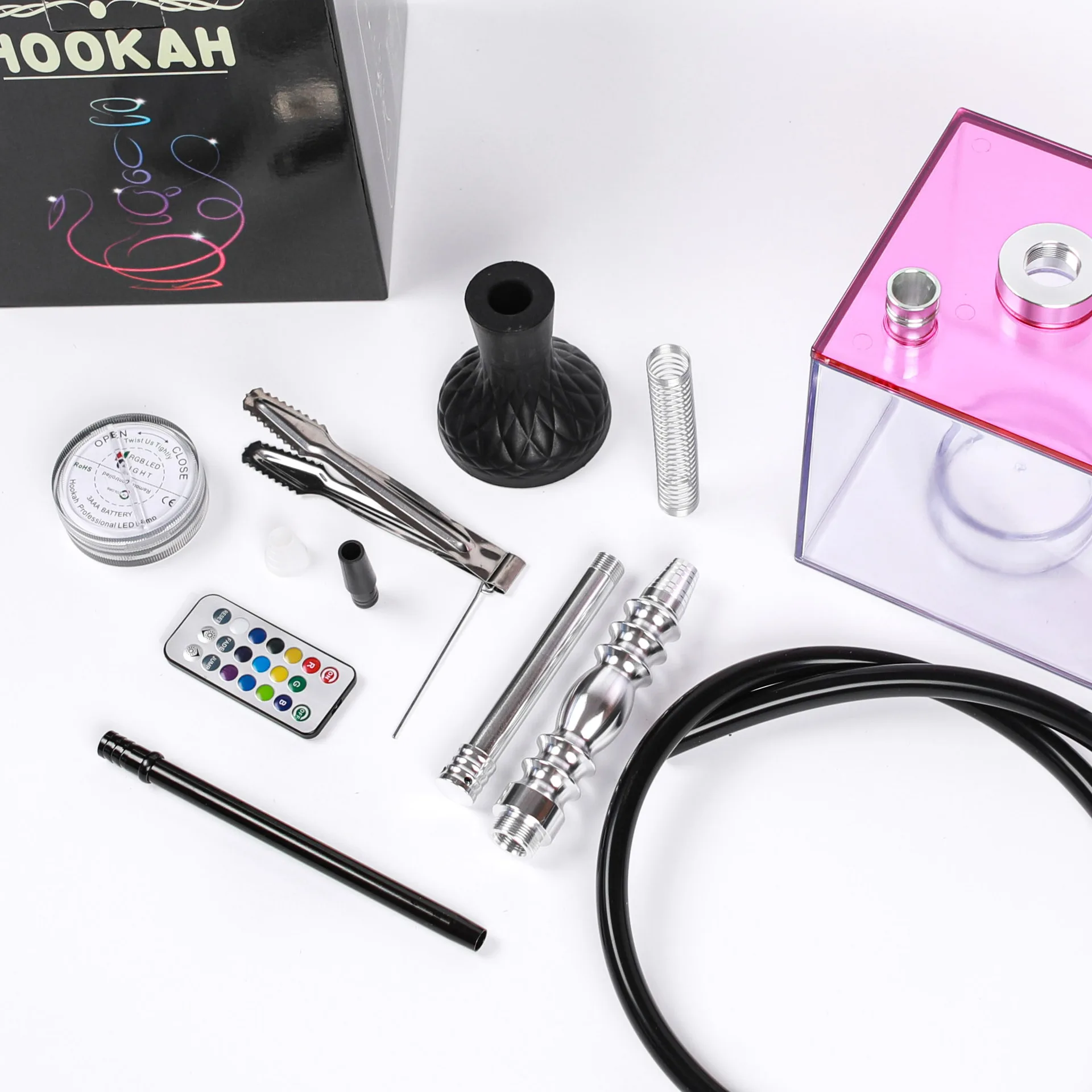 Premium Portable Hookah Set - Charcoal-Free Shisha Pipes for Travel ...