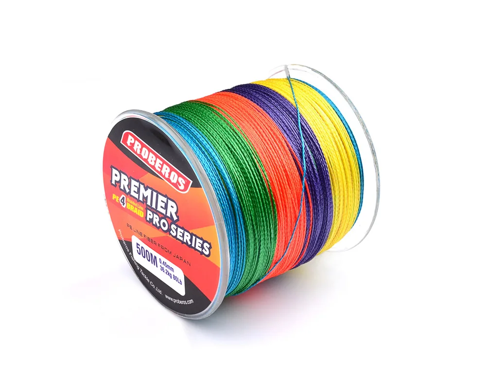 Proberos Rainbow Saltwater Fishing Gear - 500M Braided Line
