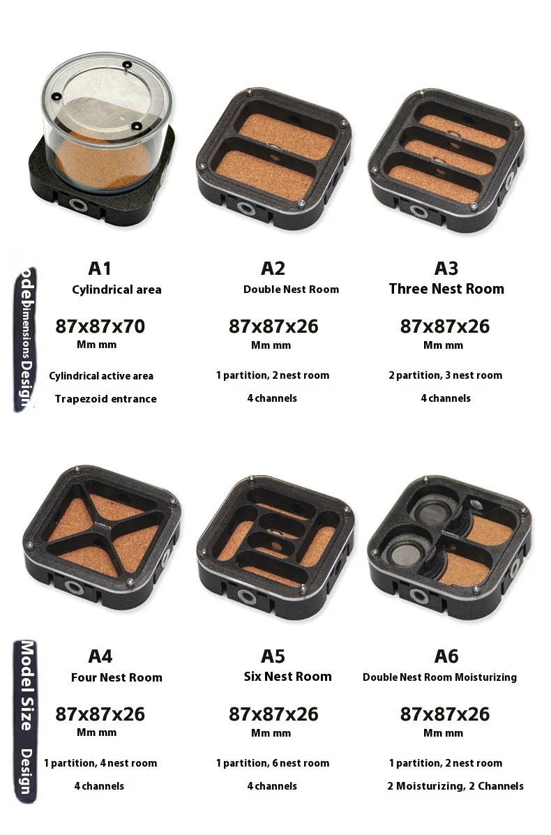 3D Printed Small and Large Rectangular Ant Nest Ecological Box for Ant ...