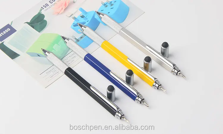 6 In 1 Tool Pen Spirit Level Ruler Screwdriver And Scale Multifunction ...