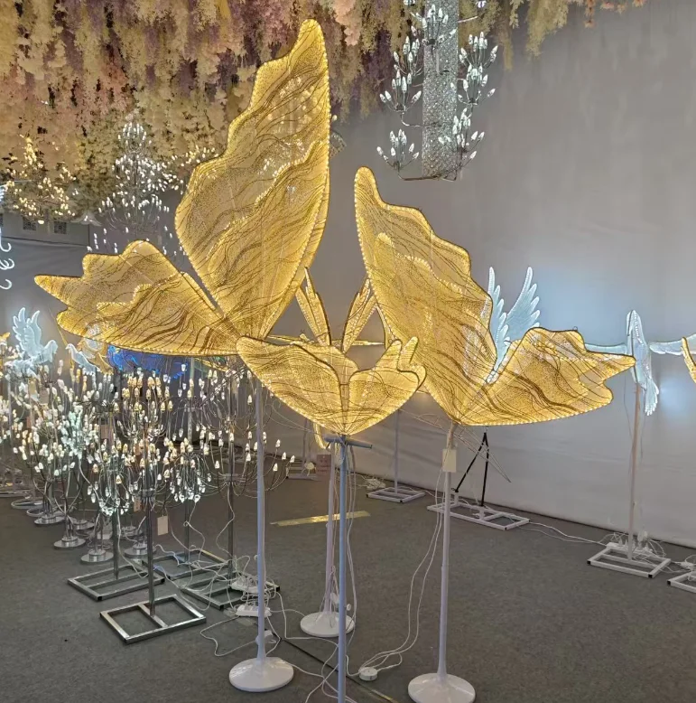 Butterfly Pendant Light Stand LED Acrylic Lamp Living Wedding Party ...