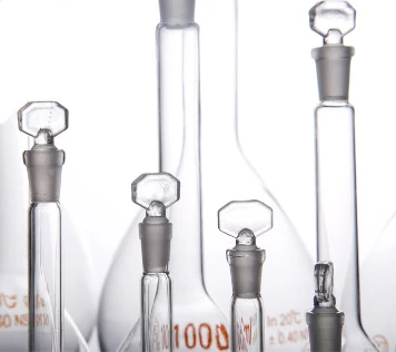Laboratory Glass Volumetric Flask Set with Glass Stopper