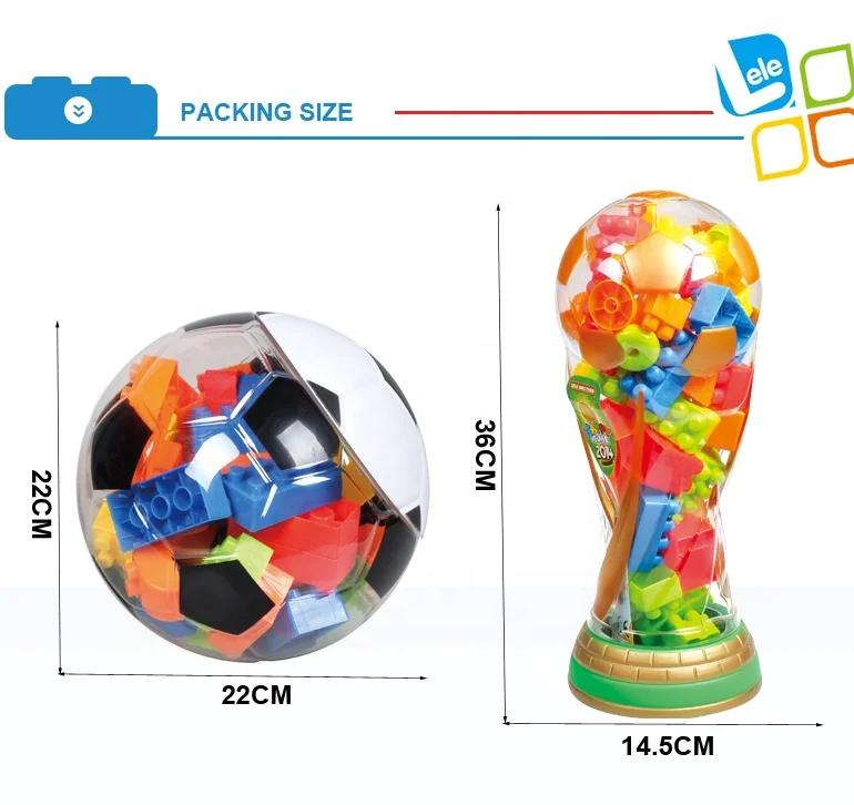 Lele Brother Large Interlocking Building Blocks Football Kids Mega ...