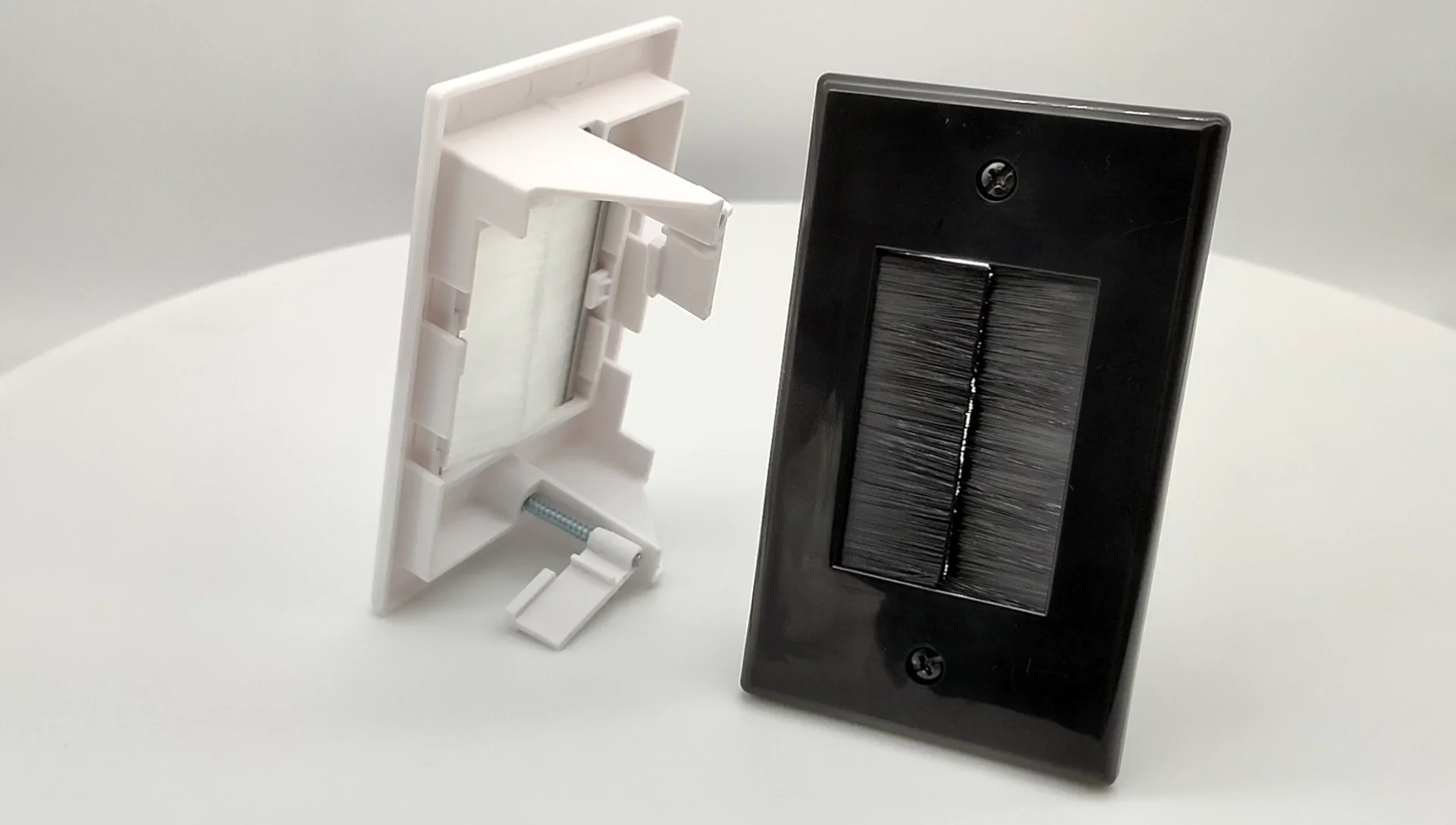 Brush Wall Plate Multimedia Pass-through Insert With Decorator Wall ...