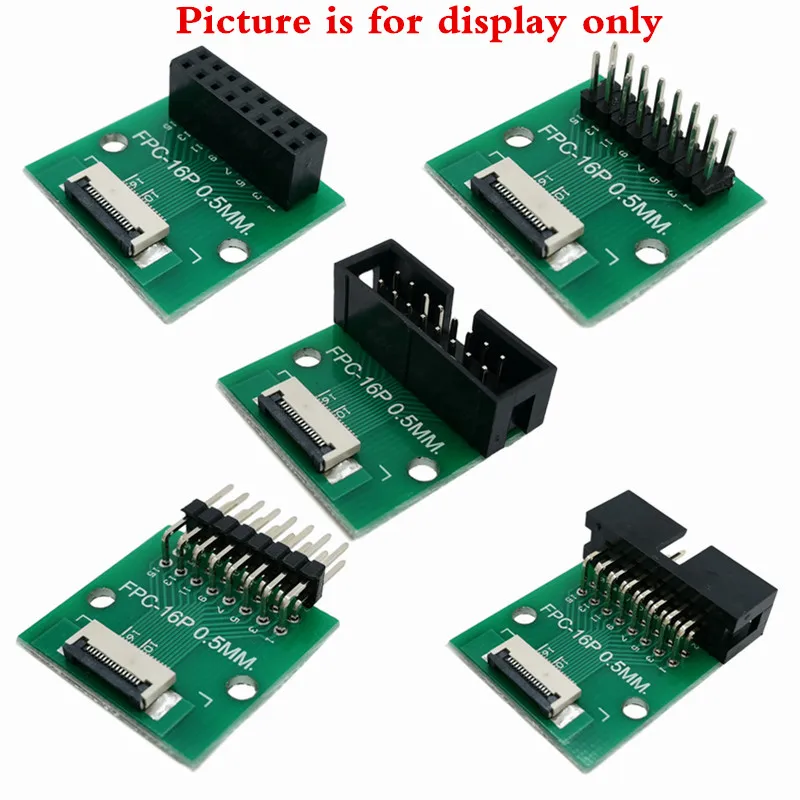 Fpc-16pin Cable Pitch 0.5mm To Dip Pitch 2.54mm Smt Adapter Pcb Board ...
