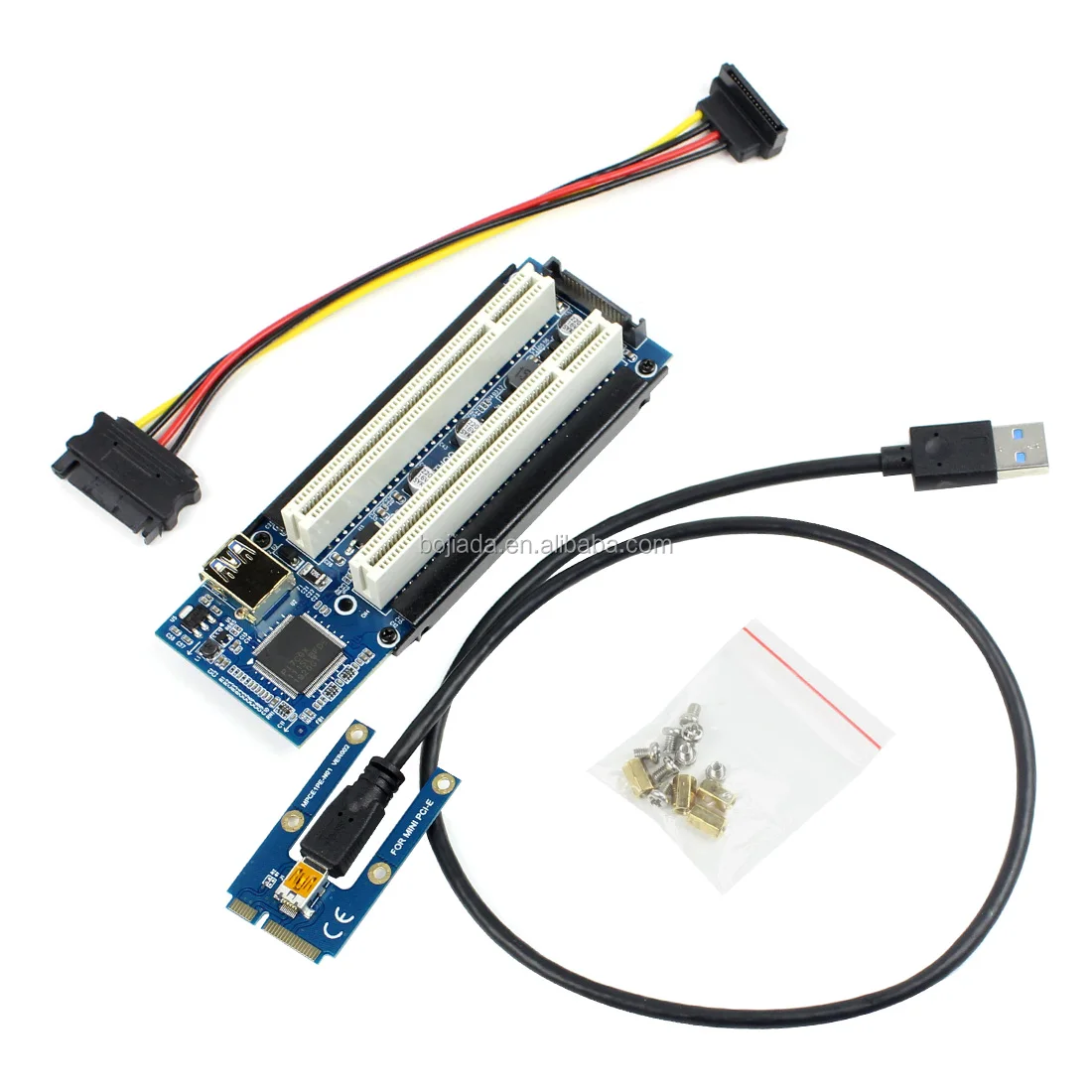 Mini PCI-E Mpcie Interface to 2 * PCI Expansion Riser Card