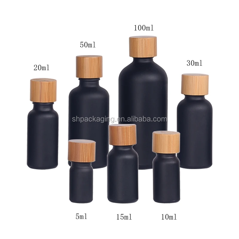 Matte Black Glass Bottles - Perfect for Essential Oils