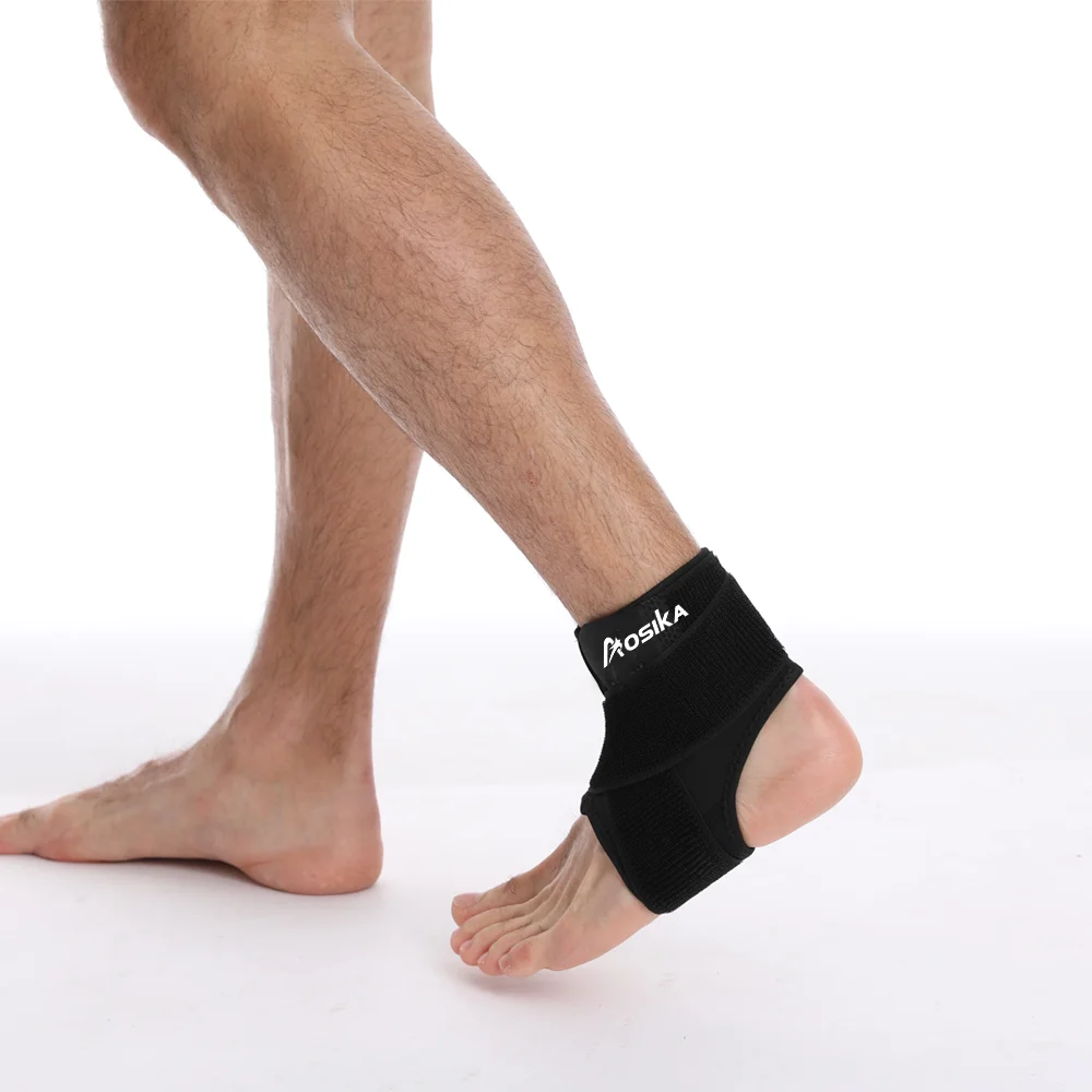 Customized Adjustable Foot Compression Black Ankle Sleeve Support Sport ...