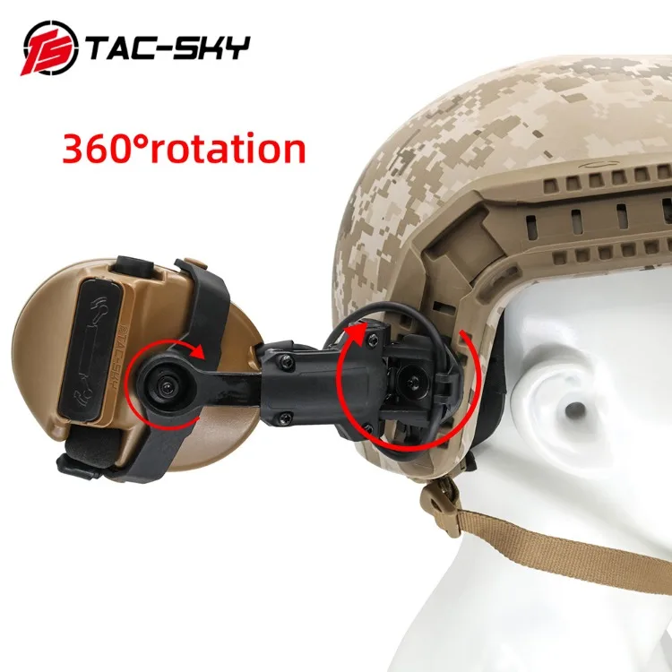 TS TAC-SKY Tactical Helmet ARC Rail TSCIII CIII Headset Set Compatible With UV5R Walkie Talkie ...