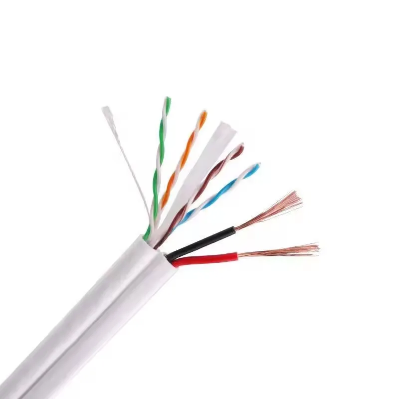 Outdoor cat5e cat6 lan network ethernet cable with 2c power for cctv ...