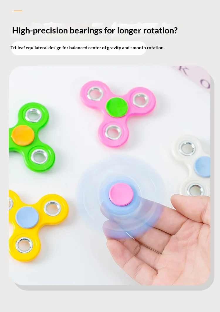 Plastic Round Fingerprint Gyro Focal Decompression Toy with Bearing for ...