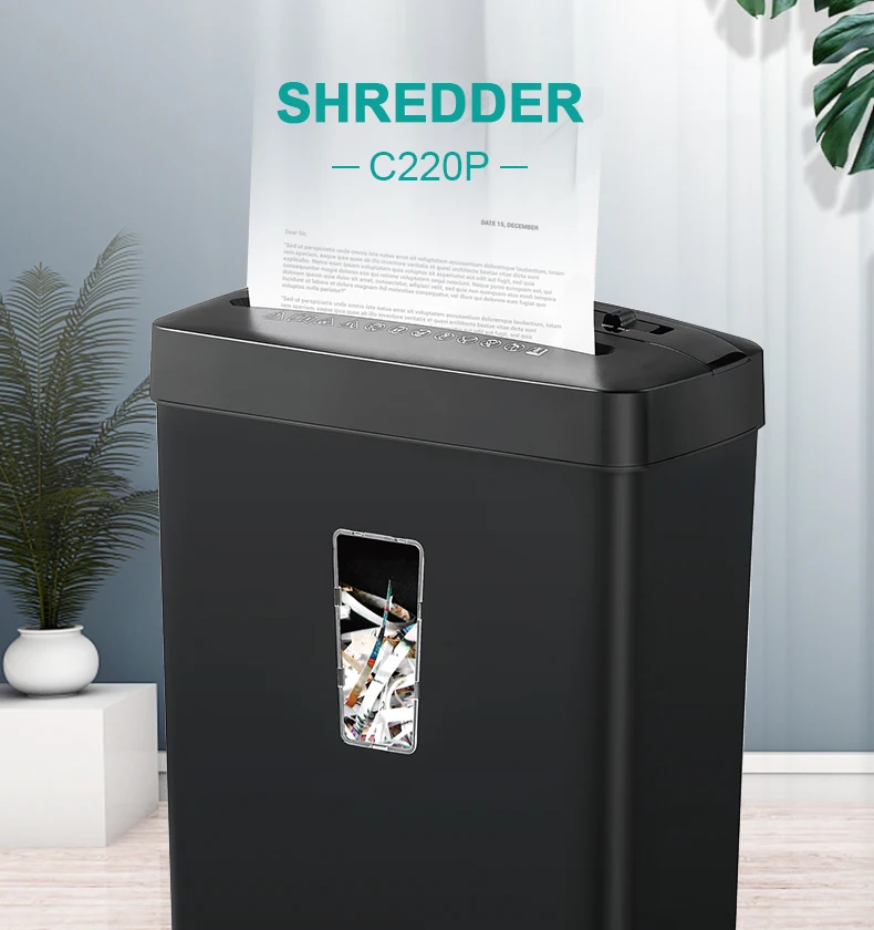 Office Mini Slient Cross Cut 5 Sheets Paper Shredder Machine With ...